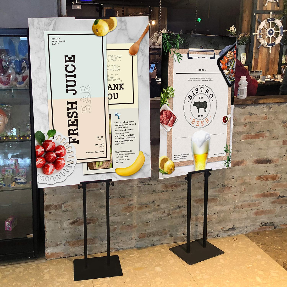 Standee menu chân sắt là gì? Chúng có các đặc trưng nổi bật gì?